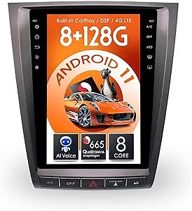 ZWNAV Android 11 Tesla Car Stereo for Lexus GS GS300 GS460 GS450 GS350 2004-2011,Qualcomm Snapdragon,IPS Touch Screen, Car GPS Navigation Head Unit, Bluetooth