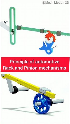 Principle of Automotive Rack & Pinion Mechanism | Genius Engineering Design #Shorts