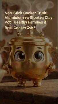 Non-Stick Cooker Truth! Aluminium vs Steel vs Clay Pot|Healthy Families కి Best Cooker ఏది?#shorts