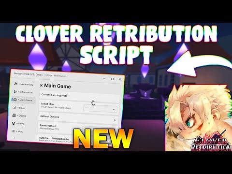 *NEW* Clover Retribution Script (PASTEBIN 2025) (AUTOFARM , ORE FARM, AUTO QUEST)