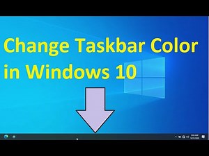 HOW TO CHANGE / CUSTOMIZE COLOR OF TASKBAR IN WINDOWS 10 !!