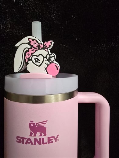 Easter Bunny Straw Topper Slider | Easter Gift | Stanley Accessory | Gift | 3d Printed | 30-40oz Tumbler Accessory | Easter Decor | White - Etsy