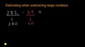 Estimating when subtracting large numbers