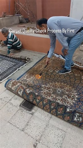 Carpet Quality Check by Fire Test  | Authentic Handmade Carpet...