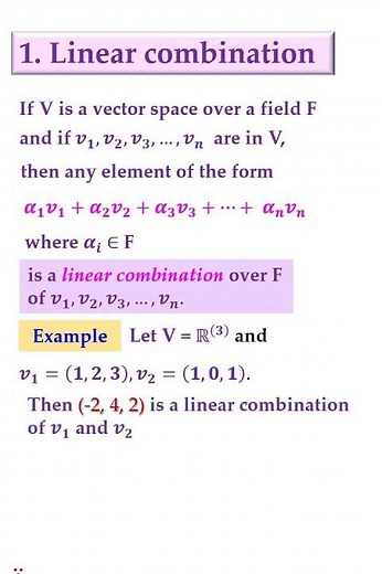 Linear Algebra | Linear combination