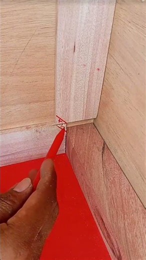 Measure and cut two boards to meet perfectly—simple, accurate method #carpentry #woodwork #DIYskills