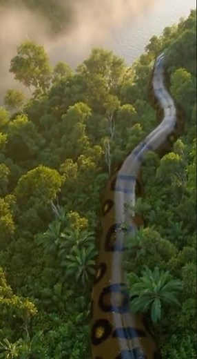 Giant Anaconda Caught on Helicopter Camera #nature #snake #wildlife