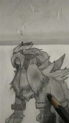 Sketch of ENTEI , 🤯🤩😍#entei #enteisketch #shorts