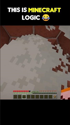 Minecraft Logic Is Broken 😂 | Everything Hurts… Except This?! 💀 | #shorts #minecraft