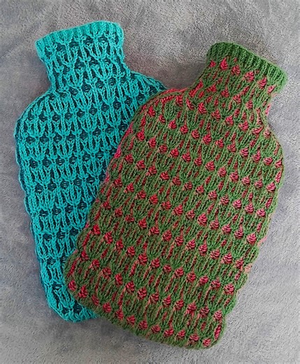 Myrinda Hot Water Bottle Cover (brioche Knitting Pattern) - Etsy