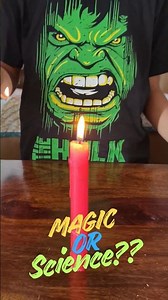 Science or Magic?🔥 Watch this candle relight itself with just smoke!🤯 #MindBlown