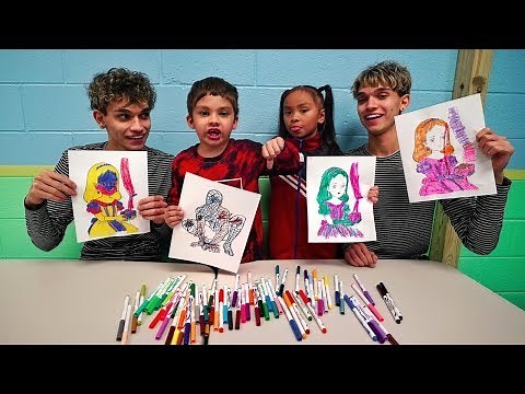 3 MARKER CHALLENGE w/ our LITTLE BROTHER and LITTLE SISTER!!