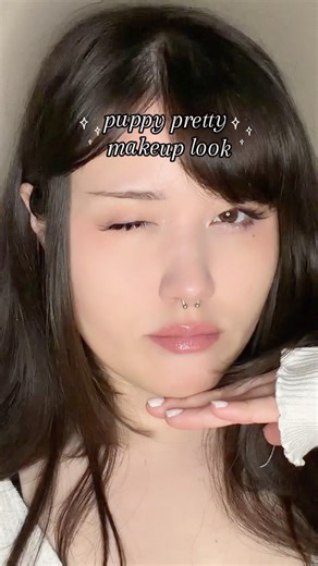 puppy eyeliner makeup look 🩷