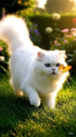 Cat is butterfly catching #ai #shorts