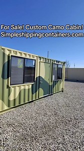 1.4K views · 82 reactions | For Sale! Custom Camo Cabin. For Details visit simpleshippingcontainers.com! | Simple Shipping Containers | Facebook