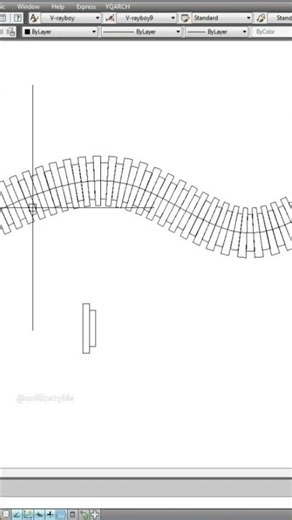 How to draw Walkway in Autocad | Garden Pathway | #landscape #pathway #shortfeed #shorts