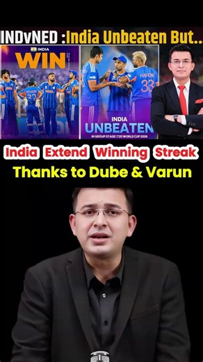 India vs NED: Another Win! Dube & Varun Keep India’s Record Intact #t20worldcup #pakistan