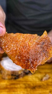 Here’s my tips for perfect rotisserie pork roasts: - Pierce the skin all over! This will help moisture escape from underneath the skin and will also help give that bubbly/airy crackling we all love - Let the skin air dry for 2-4 days! Cover the meat with cling wrap to prevent the meat drying out, but leave the crackling exposed - Season the meat side only with your favourite spice mix - Light oil and salt right before cooking - Start with high direct heat to build your crackling, I like to posit