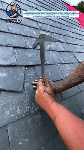 Traditional Slate Roofing Installation Technique by Hand