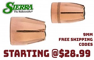 Sierra V-Crown Pistol Bullets 100Count Boxes Starting@ $28.99 CODES
