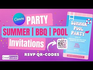 How to Create Pool Party Invitations with Canva + Online RSVPs (Perfect for Summer | BBQ Events)