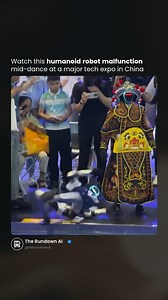 A humanoid robot believed to be the Unitree H1 malfunctioned during a dance performance at the 2025 International Low-Altitude Economy Expo in Shanghai, drawing viral attention online. While attempting a Charleston dance routine alongside a human in traditional Chinese opera attire, the robot lost balance, fell, and began flailing erratically on stage. Source:Justin Boldaji on X | The Rundown