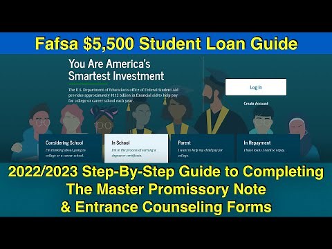 2022-2023 The Master Promissory & Entrance Counseling forms Step-by-Step Guide for Fafsa loans