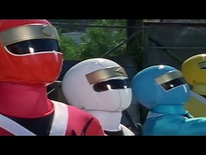 Mighty Morphin Alien Rangers - Along Came A Spider - Megazord Fight