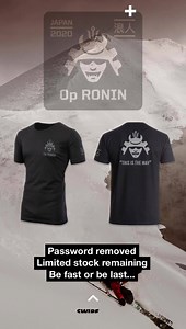 Password removed, limited stock remaining, Be fast or be last. https://thrudark.com/product/op-ronin-t-shirt/ | ThruDark