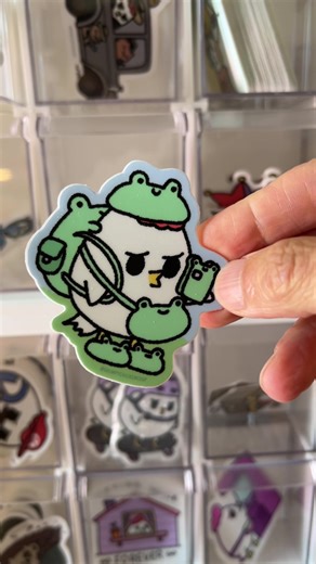 I love drawing my Grumpy Chicken character. You can get his sticker in my shop! #sticker #chicken #grumpy #smallbusiness