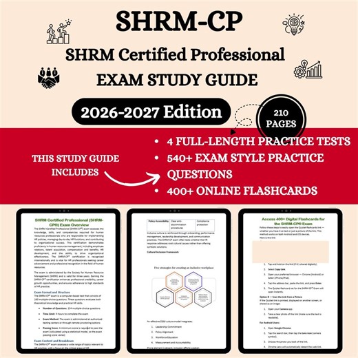 SHRM-CP Exam Study Guide 2026 | Shrm-cp Exam Prep Notes | Shrm-cp Practice Questions | Shrm-cp Flashcards | Shrm-cp Course | Shrm-cp Bundle - Etsy