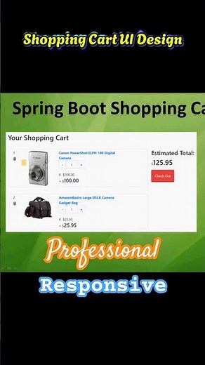 Shopping Cart UI Design #shoppingcart #uidesign #programming