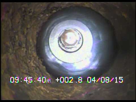 descaling cast iron pipe 4 in using half in root rat chain flail