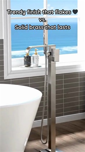 Sculpted spout. Ceramic disc valve. Finish that resists the rush. A shower faucet that feels like design, because it is. #showerfaucet #DesignSmarter #modernfixtures #LuxuryFeels #bathroominspo #QuietLuxury | KBF Home Improvement