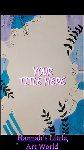 Project Title Page Design -easy drawing for kids