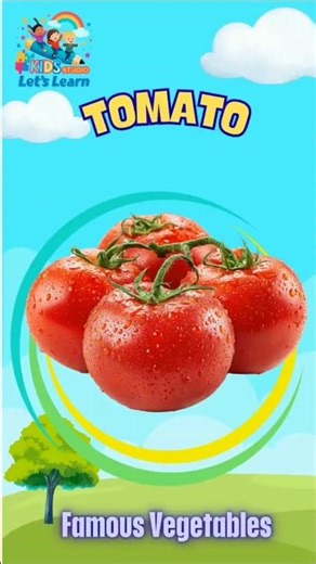 🍅 Bright Red TOMATO! | Our Kids Studio #Shorts #tomato
