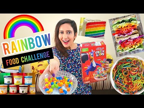 I Ate Only RAINBOW Colour Food For 24 Hours 😲🌈 Food Challenge | Garima's Good Life