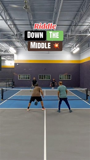 Riddle Down The Middle 💥🔥 #shorts #pickleball