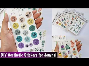 How to make flower stickers for journal ⚘ DIY Flower stickers at home 😍 #craftersworld #journal #diy