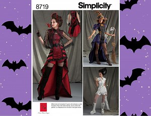 Simplicity Pattern 8719 Steampunk Witch, Vampire, Bride of Frankenstein Costume Size 6-14 or Plus Size 14-22 - Etsy
