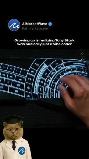 AIMarketwave | AI Tools Catalog on Instagram: "Turns out Tony Stark wasn’t coding — he was vibe coding. The term “vibe coding” only took off recently, right as AI tools started reshaping how software gets built. Instead of writing every line by hand, you describe what you want, adjust the output, and focus on the idea — not the syntax. That’s exactly how Tony Stark worked. He talked to JARVIS, moved things around, refined concepts, and let the system handle the technical depth. No keyboard. No b