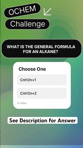 What's the General Formula For an Alkane? #organicchemistry