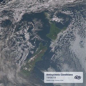 Anticlockwise anticyclone? In the Southern Hemisphere an anticyclone (or high-pressure system) is represented by anticlockwise rotation which is shown in the satellite loop below. Anticyclones usually bring settled weather including clear skies, light winds, and in this case frosts. We have another night of frosty conditions tonight before this high-pressure system moves off the country so keep up to date with the current forecasts at http://bit.ly/metservicenz ^Lewis | MetService New Zealand