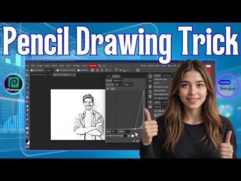How To Quickly Create A Pencil Drawing Effect In Photopea - Quick Tutorial