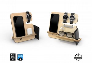 CNC Smartphone Stand Files: Laser Cut Charging Station (digital Download) - Etsy