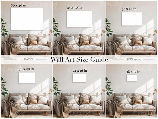 Wall Art Size Guide Template, Canvas Sizes, Frame Aspect Ratio, 3:2 Ratio (digital Download) - Etsy