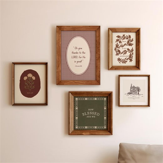 Vintage Fall Gallery Wall Scripture Print: Christian Home Decor (digital Download) - Etsy