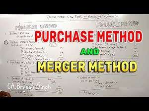 #2 Amalgamation AS 14 #Entries in the books of Purchasing Company (Purchase & Merger Method)