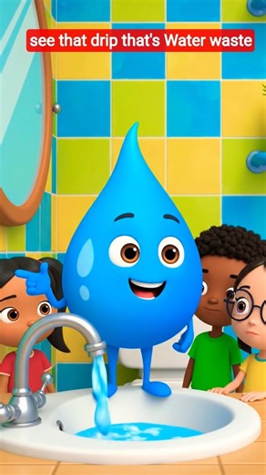 Save Water Every Day 💧 Kids Cartoon Shorts