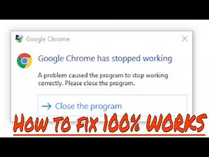 How to fix: Google chrome has stopped working in windows